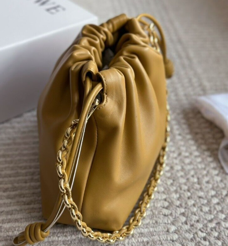 Loewe Xing Mini Soft Nappa Leather Flamenco Purse Brown | eBay