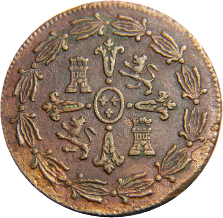 1816 Mexico Ferdinand VIII 2/4 Senal KM# 64 (1/4 Real) (01514) | eBay