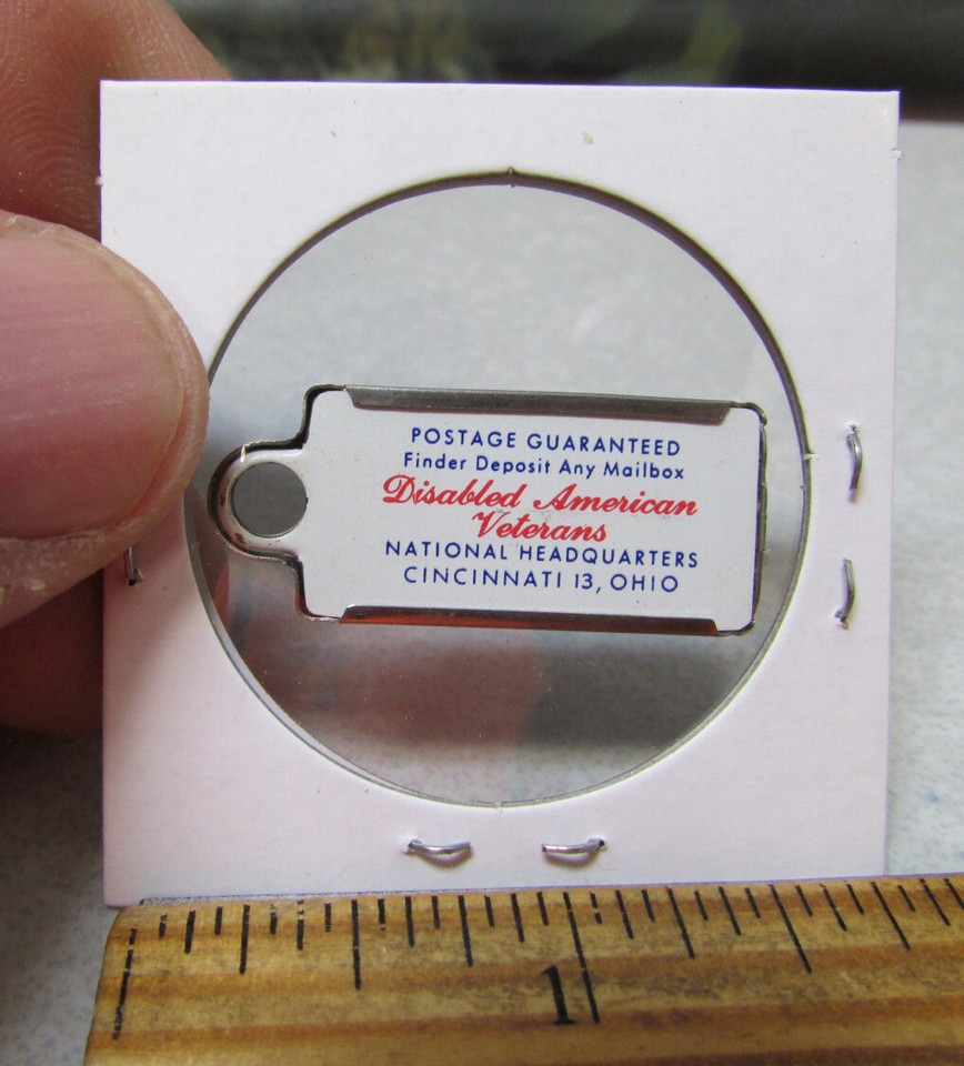 1961 Minnesota 1H 3629 DAV Mini License Plate tag keychain Disabled Am ...