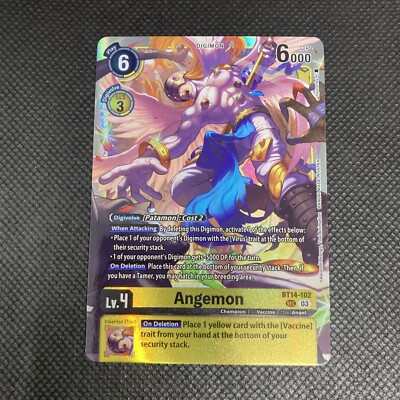 Angemon Digimon Card Game Blast Ace BT14-102 Secret Rare | eBay