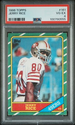 1986 Topps Jerry Rice Rookie Card #161 PSA 4 VG-EX | eBay