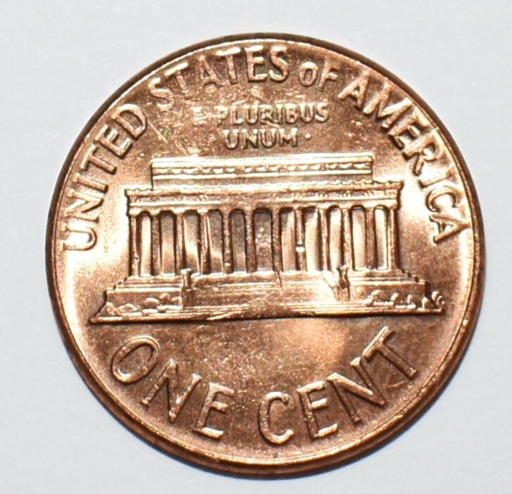 1967 Lincoln Penny no mint mark Error L Rim Multi Error Broad/ Strike ...