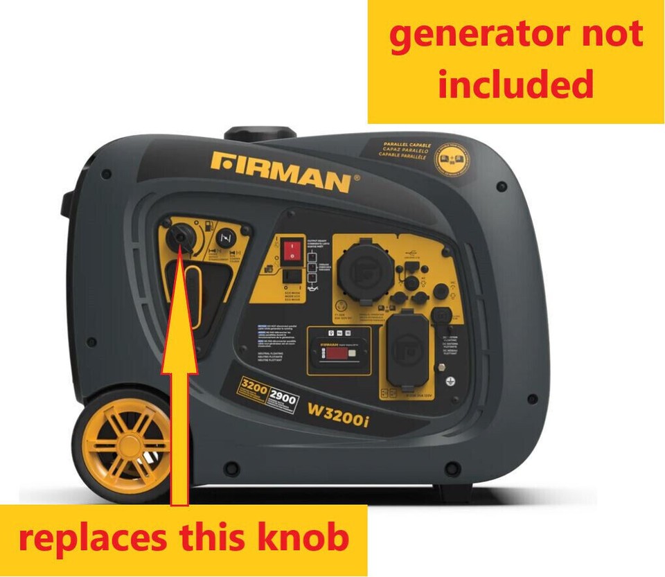 Firman 3000, 3300W Inverter Generator Knob Run Choke + screw - new 3D ...