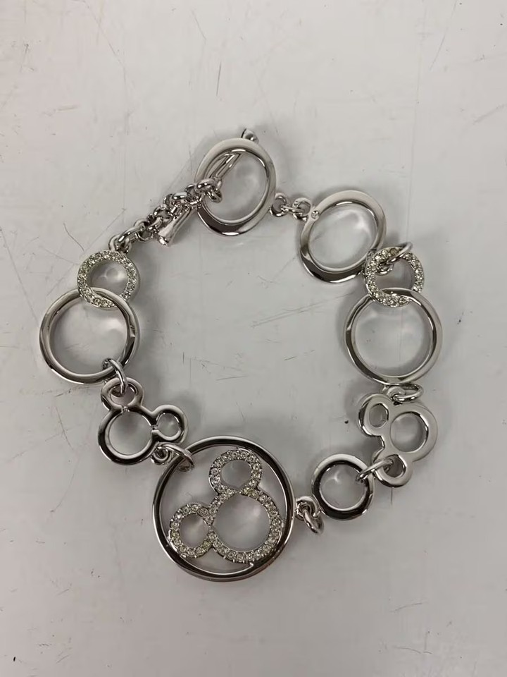 Swarovski Mickey Mouse Silver Bracelet | eBay