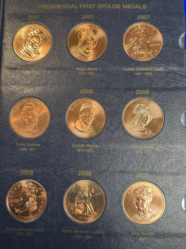 First Spouse Medal Set Complete In Whitman Folder 2007 - 2016 Read ...