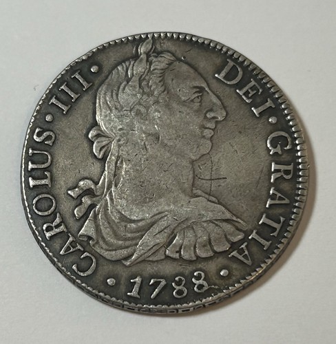 1788 MO-FM 8 Reales Mexico 8r Carolus III Colonial Silver Coin XF ...