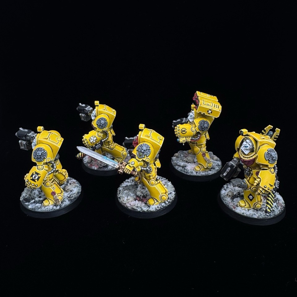 Warhammer 40K Space Marines Imperial Fists Terminators Pro Painted ...