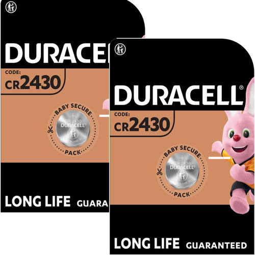 2 X Duracell Long Life 2430 3V CR 2430 Pile Bouton Lithium ...