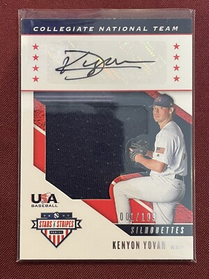 2019 Panini USA Baseball Stars & Stripes Jerseys /199 Kenyon Yovan #USA ...