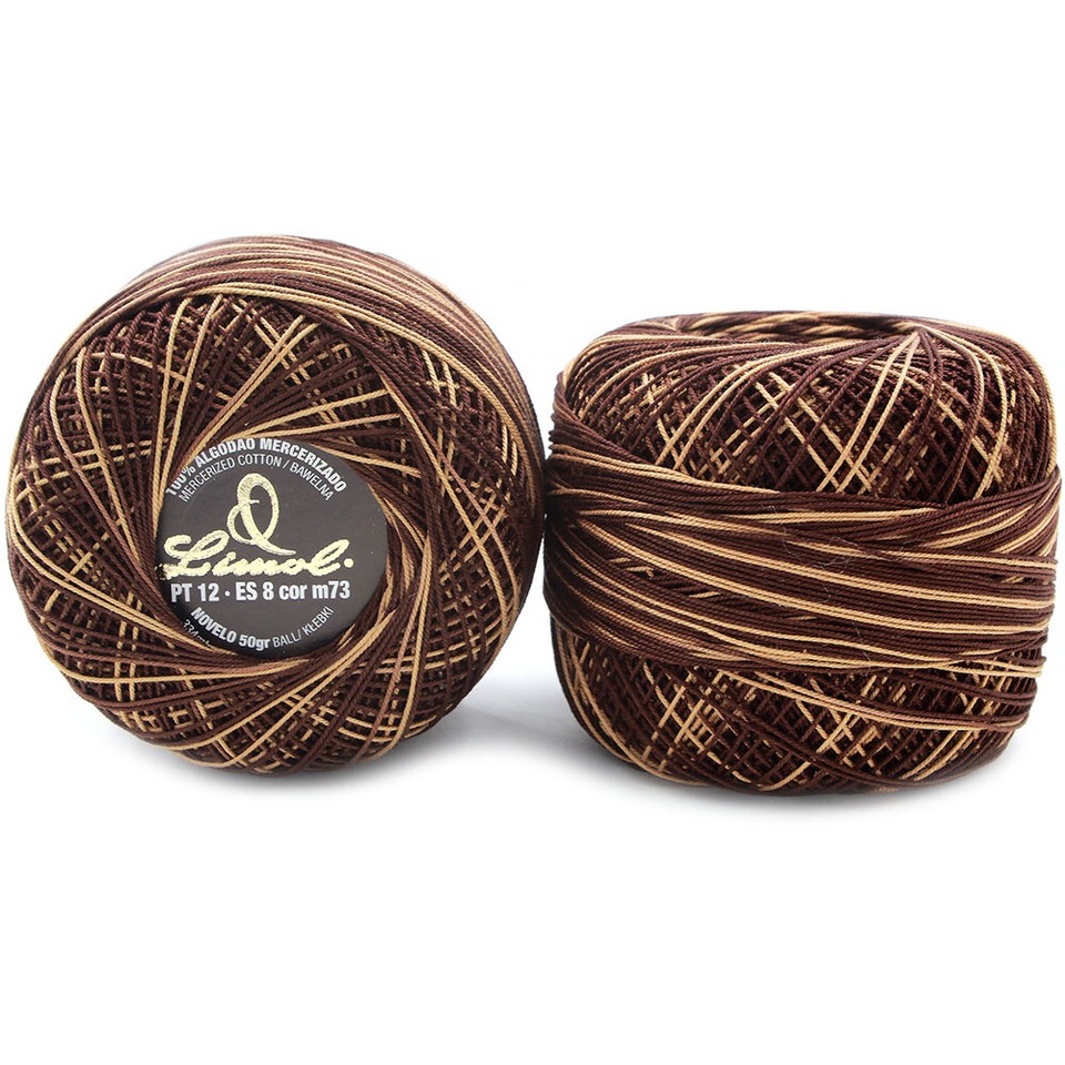 Limol Size 12 Multicolor 50 Grs 100% Mercerized Crochet Thread Cotton ...