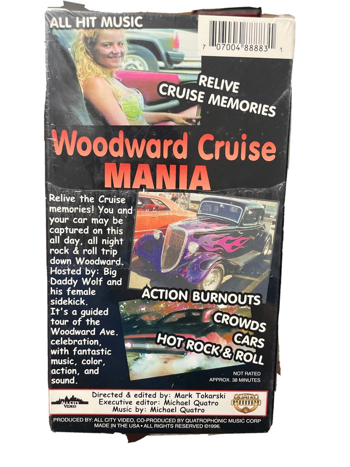 Woodward Cruise Mania 1996 VHS classic cars hot rods burnouts Detroit ...