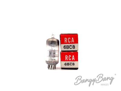2 Vintage RCA 6BC8/6BZ8/X155 Double Triode VHF TV Audio Vacuum Tube ...