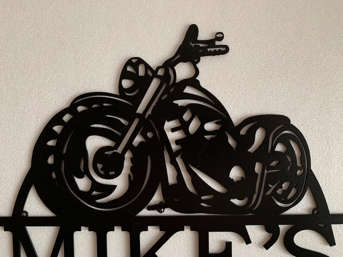 Personalized Motorcycle Garage Metal Signs, Custom Mechanic Workshop ...