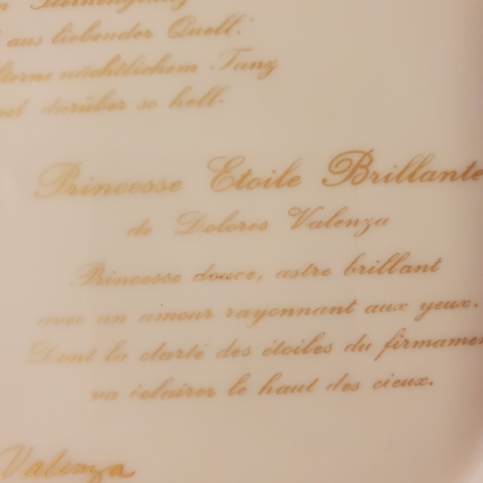 HUTSCHENREUTHER #255 Wall Plate W/BOX Princess STARBRIGHT Dolores ...