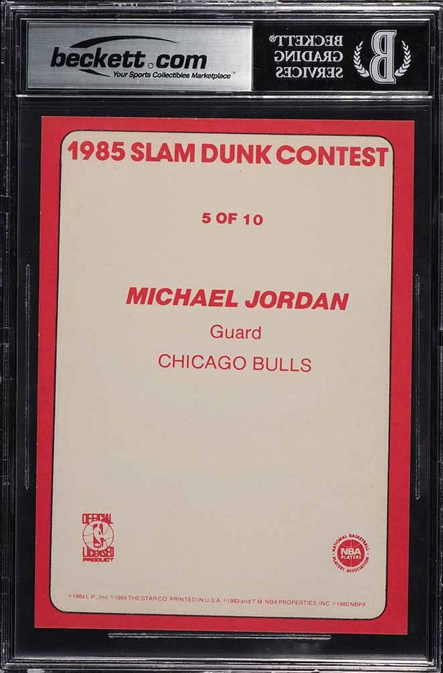 Michael Jordan 1985 Star Slam Dunk Supers 5x7 Rookie BGS 9 Mint 🐐📈💥 | eBay