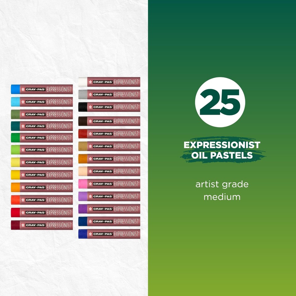 XLP25 25-Piece Cray-Pas Expressionist Oil Pastel Set, Assorted Color | eBay
