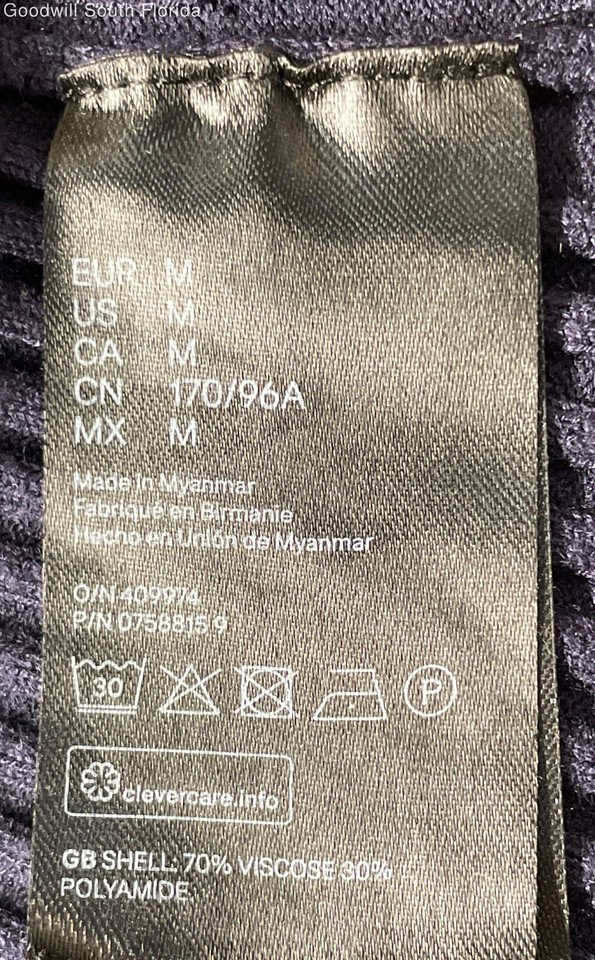 H&M Womens Black Beige Knitted Long Sleeve Crew Neck Sweater Dress Size ...