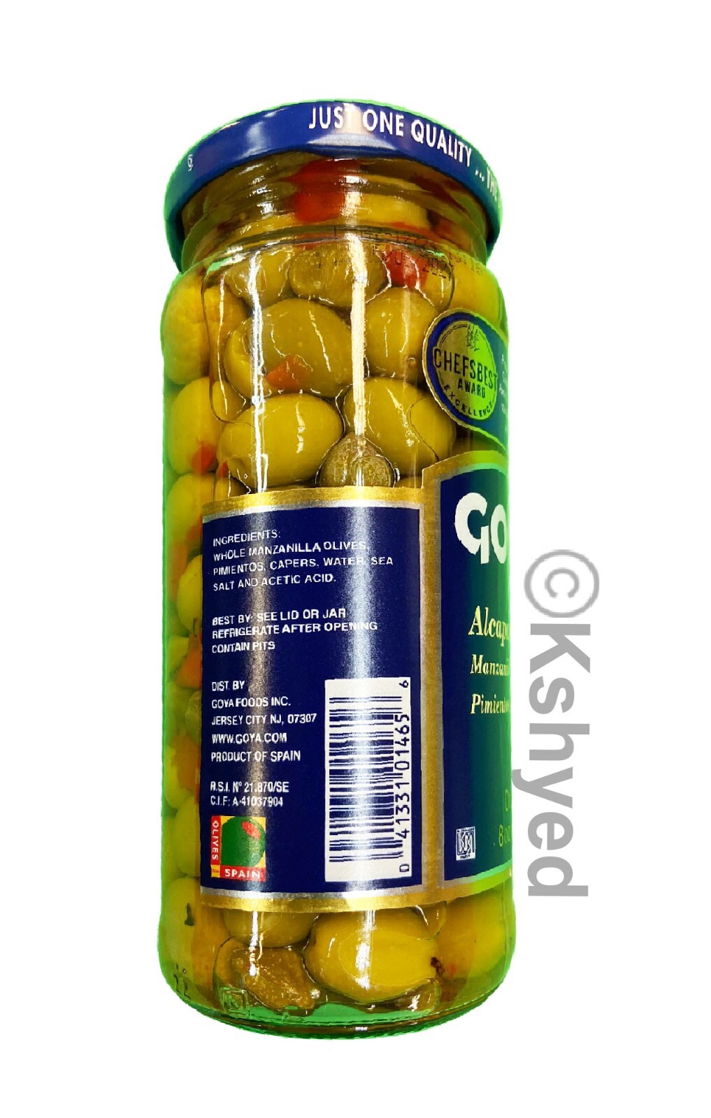 Goya Alcaparrado Manzanilla Olives Pimientos & Capers 8oz (227g) (3 ...
