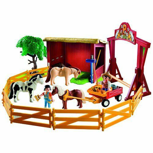 PLAYMOBIL 5937 Pony Ranch Farm Set Horses Stable Pet for sale online | eBay