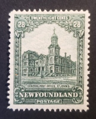 Stamps Canada Provinces: NFLD.# 158 28c grey green General Post Office ...
