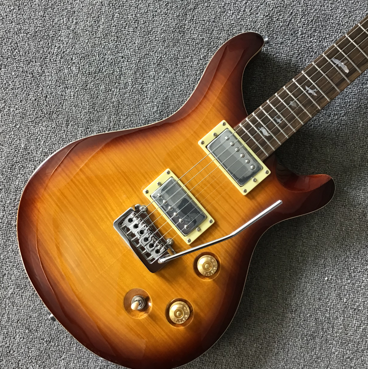 Custom PR Electric Guitar VS Bird Inlay Flamed Maple Top Chrome ...