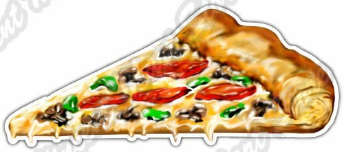 Single Pizza Slice Pepperoni Food Car Bumper Window Vinyl Sticker Decal ...