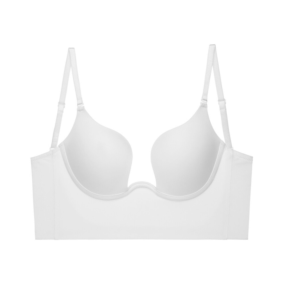 Thick Padded Womens Bras Deep U Push Up Brassiere Plunge Sexy Lingerie ...