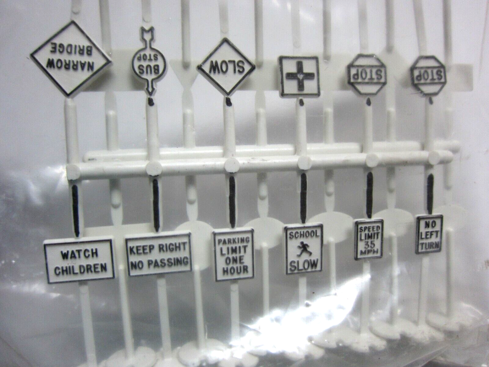 Model Train Railroad Accessories Telephone Poles Signs Gravel Rail ...