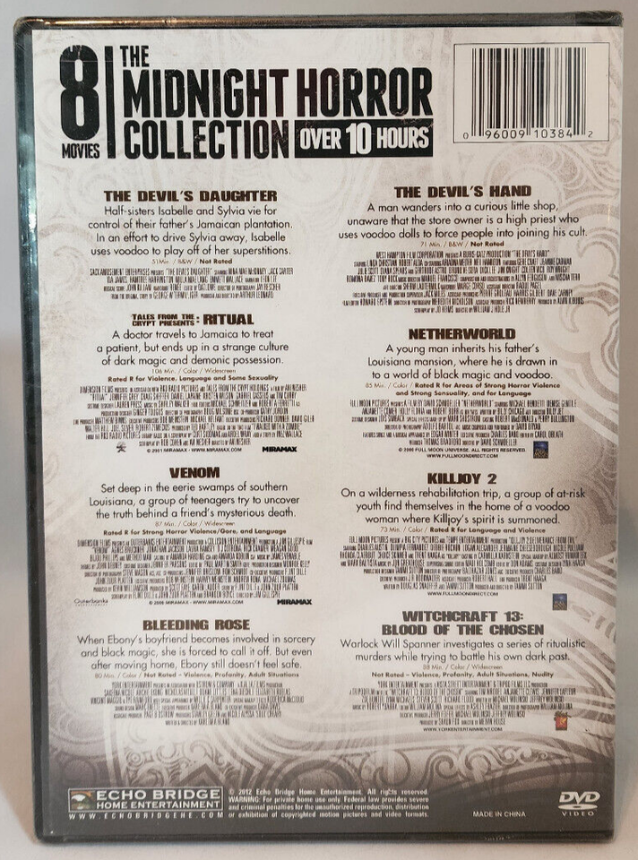 Midnight Horror Collection: Voodoo Curses (DVD, 2012, 8-Movie Set ...