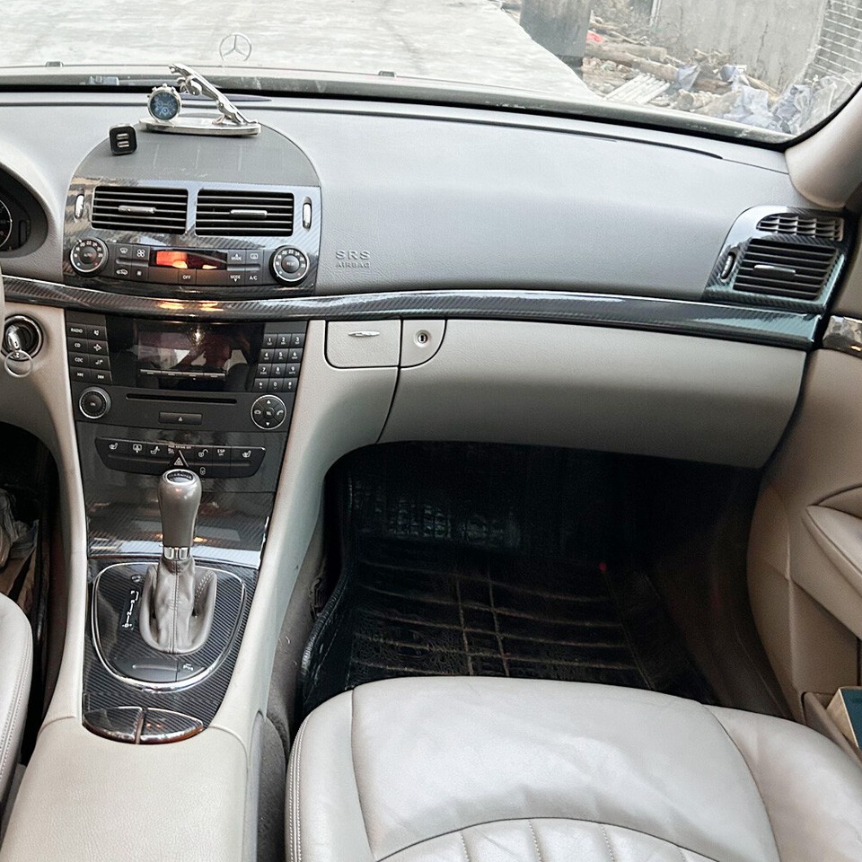 For 2003-2008 Benz E Class W211 5D Carbon Fiber Sticker Inner Panel ...
