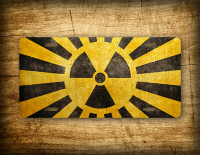 Radioactive Symbol License Plate Grunge Texture Nuclear Power Universal ...