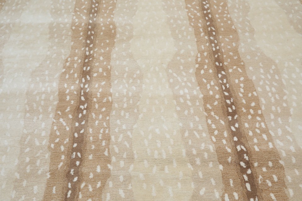 7'9'' x 9'9'' Handmade Wool Animal Print Antelope Oriental Area Rug ...