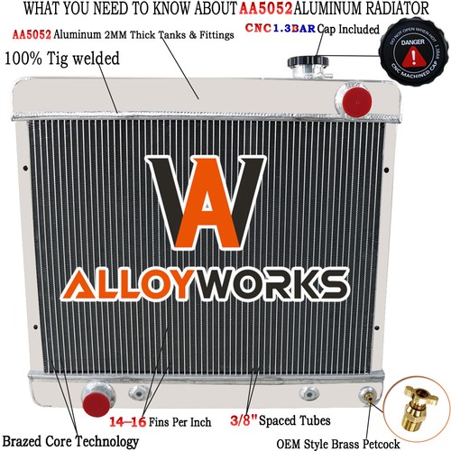 4 Row Aluminum Radiator For 1960-1964 Buick LeSabre Electra 6.6L 7.0L ...