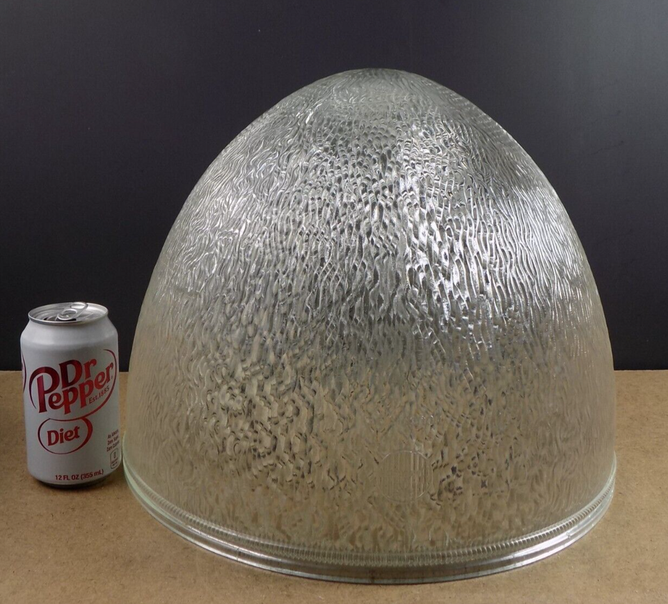 GE Holophane Large Glass Street Lamp Shade 4090 Gumdrop Shape | eBay