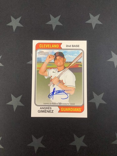 2023 TOPPS HERITAGE ANDRES GIMENEZ REAL ONE AUTO | eBay