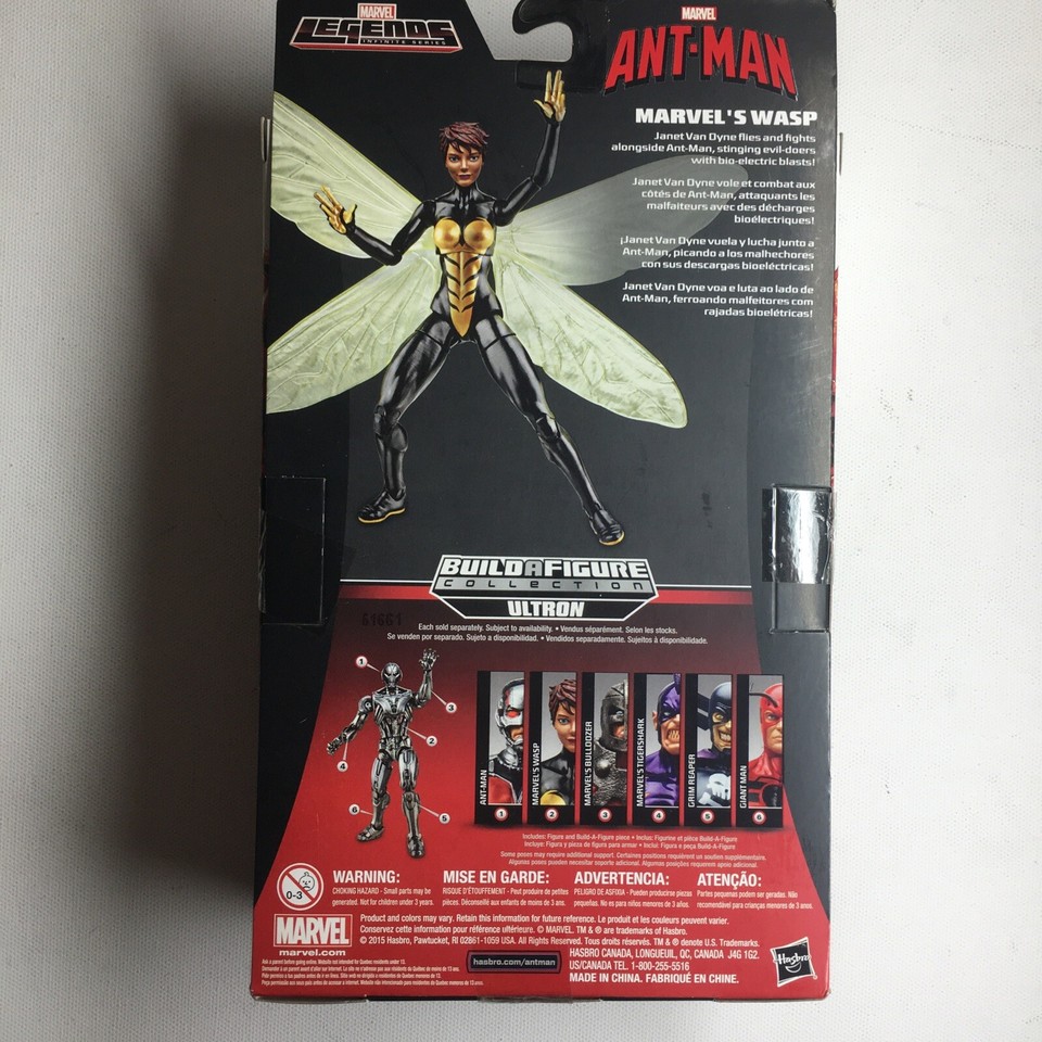 Marvel Legends Wasp Ant-Man Action Figure NEW W/ Ultron Build A Figure ...