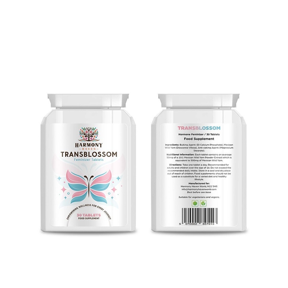 30 MTF Feminine Tablets By TransBlossom-Ideal for a vegan & vegetarian ...