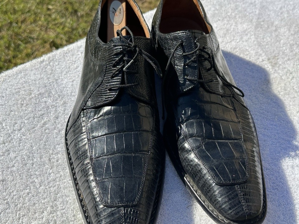 Mezlan Genuine Crocodile/lizard Black Sz 13 M | eBay