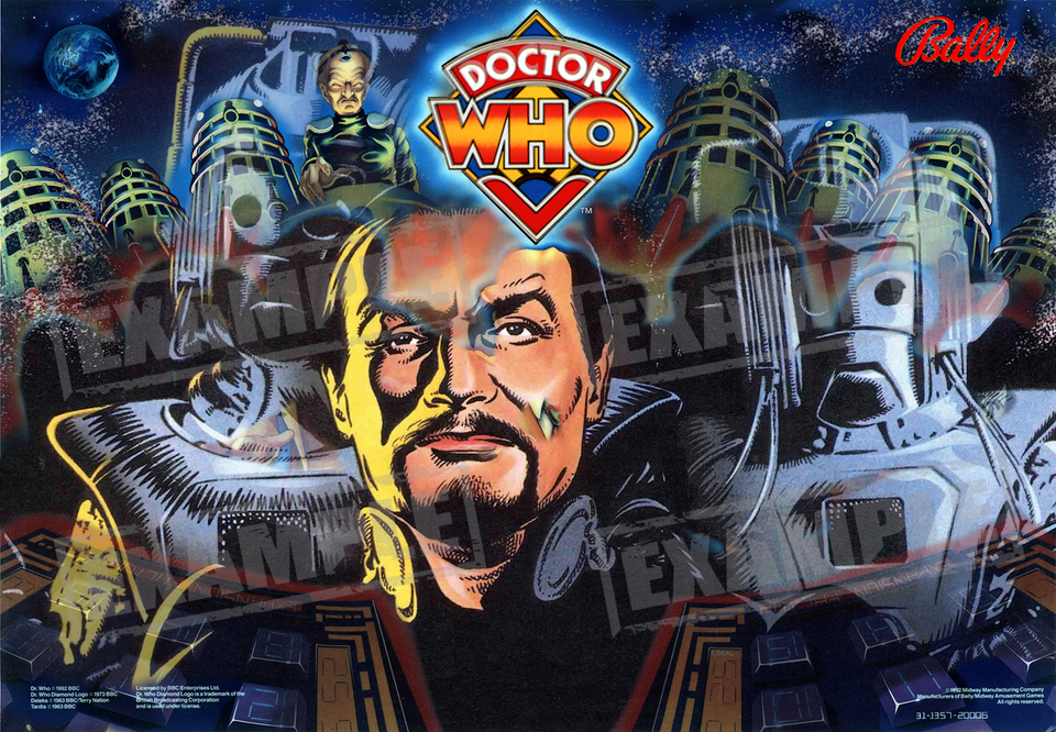 Doctor Who Pinball Machine Translite Custom made 10 produced. | eBay UK