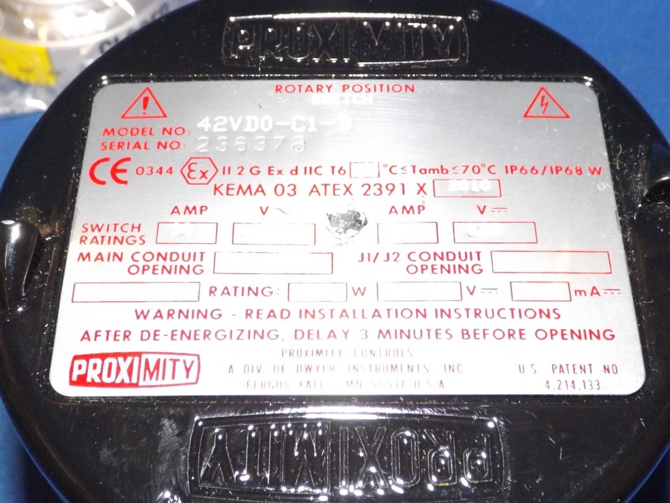 NEW PROXIMITY ROTARY POSITION INDICATING SWITCH MODEL NO. 42VDO-C1-B | eBay