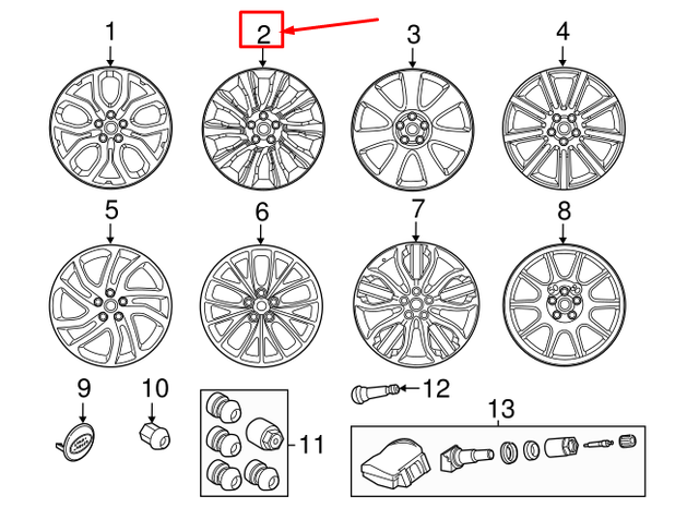 Land Rover LR045069 5-Split Spoke Alloy Wheel for sale online | eBay