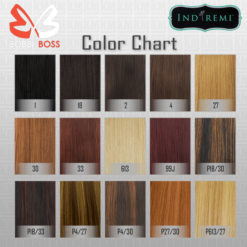 Bobbi Boss Indi Remi Color Chart IndiRemi Remy Virgin 100% Human Fine