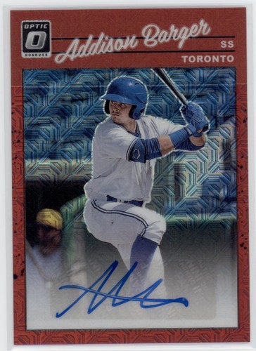 2023 Addison Barger Optic Retro 1990 Red Mojo Prizm Auto /49 #1990-AB ...