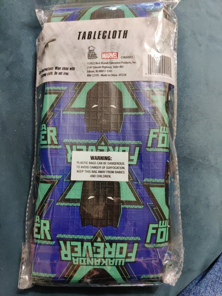 Marvel's Black Panther Wakanda Forever Tablecloth 52" x 70" NWT | eBay