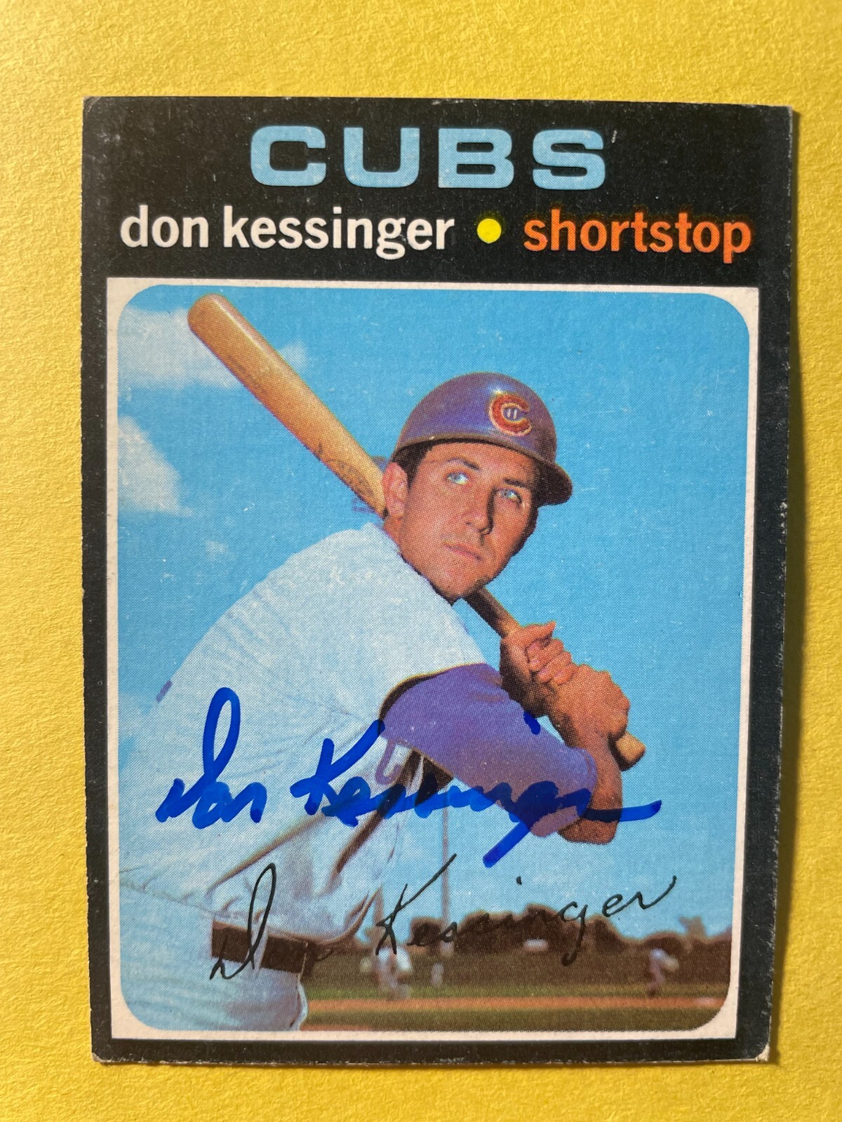 SIGNED DON KESSINGER AUTOGRAPHED 1971 TOPPS BASEBALL CARD - CUBS | eBay