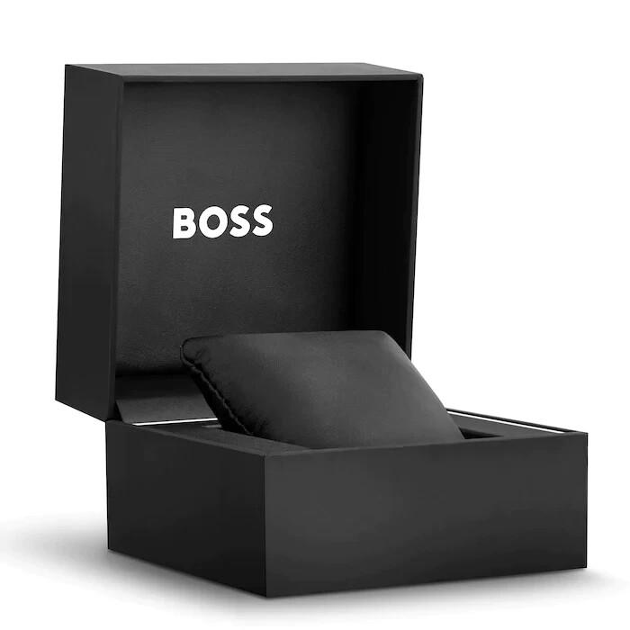 NEW HUGO BOSS HB 1514108 TROPER SILVER BLACK DIAL WATCH - NEXT DAY DEL ...