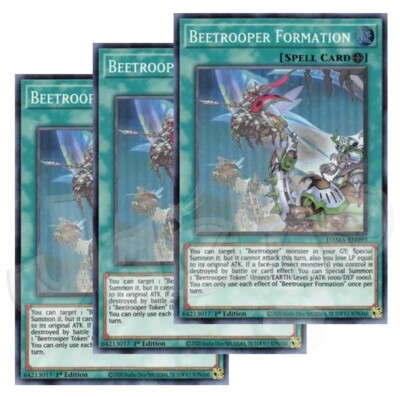 Yugioh - Beetrooper Formation x 3 - 1st Edition Super Rare NM - Free ...