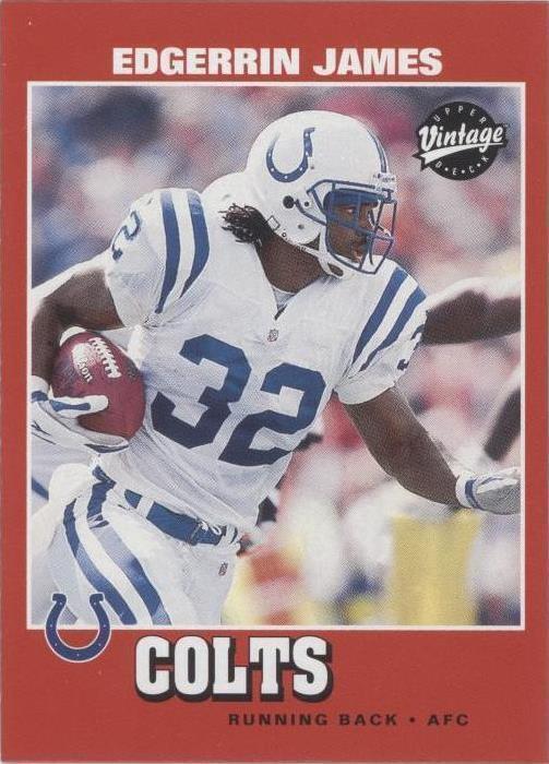 2001 Upper Deck Vintage - Edgerrin James #71 for sale online | eBay