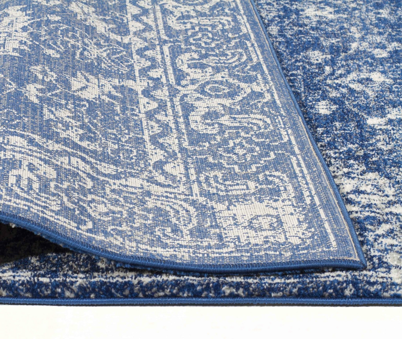 SULIS ALLOVER NAVY BLUE TRADITIONAL FLOOR RUG (M) 160x230cm **FREE ...