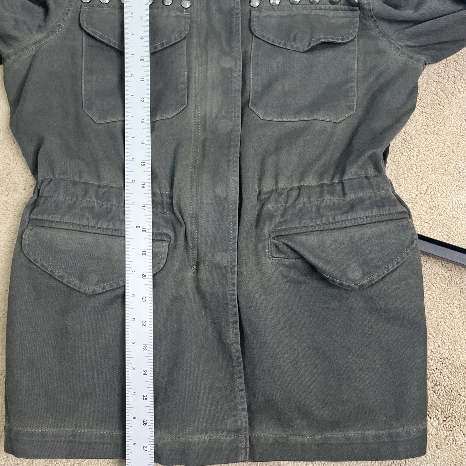 Harley Davidson Full Zip Army Green Canvas Jacket Men… - Gem